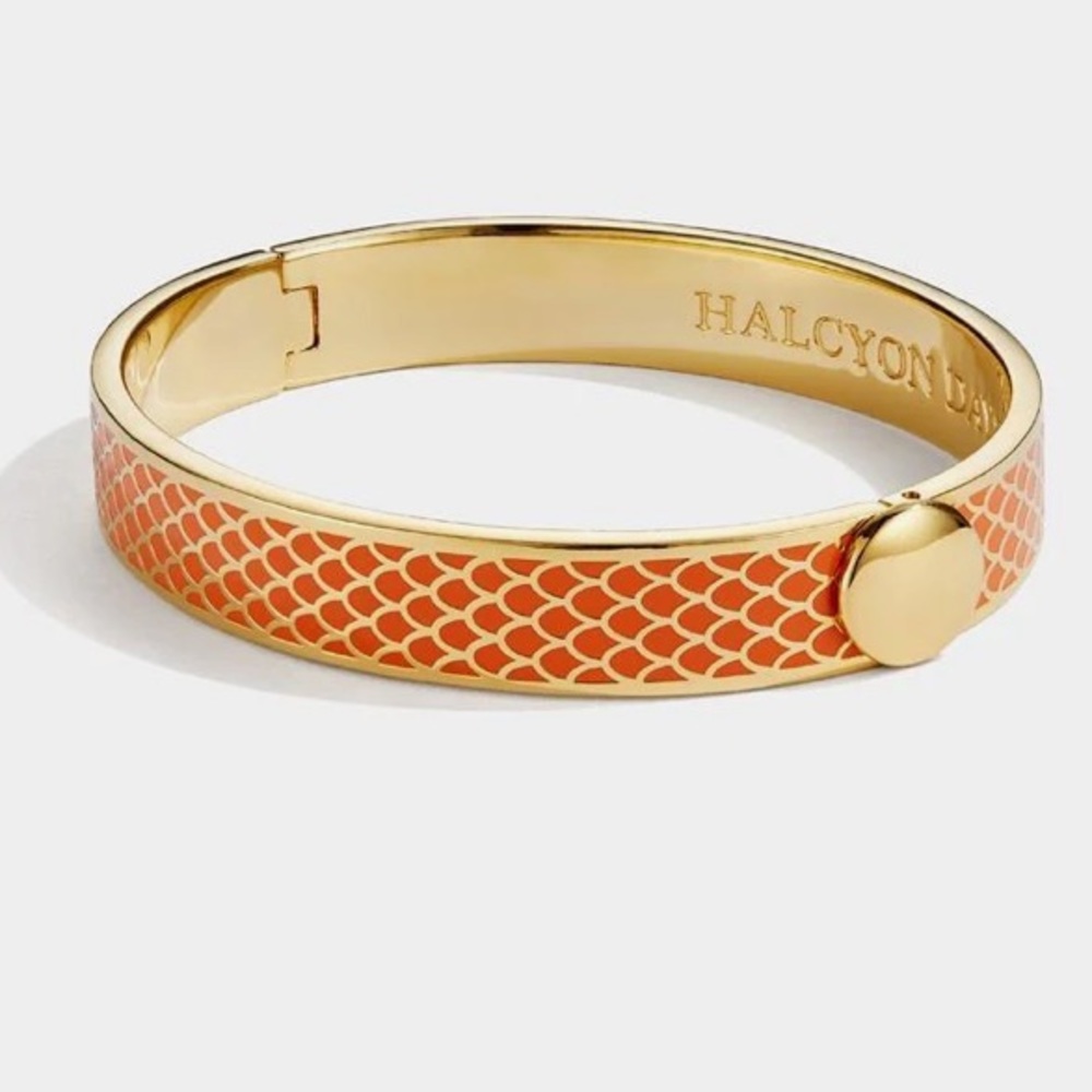 Halcyon Days Orange/Red & Gold Salamander Bracelet - Gem